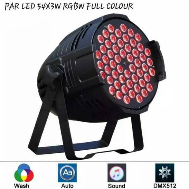 Jual Lampu PAR LED 54x3 watt RGBW full colour 2 Line | Shopee Indonesia