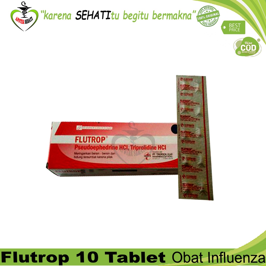 Jual FLUTROP TABLET PILEK DEWASA AMPUH | Shopee Indonesia