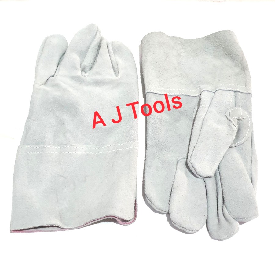 Jual Sarung Tangan Las Kulit 10" Abu Leather Welding Gloves 10 inch ...