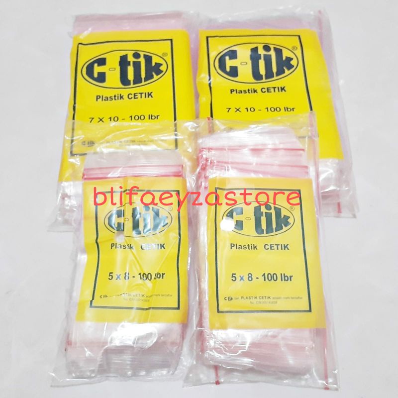 Jual Plastik Klip / Plastik C-tik Berbagai Ukuran (100lbr) | Shopee ...