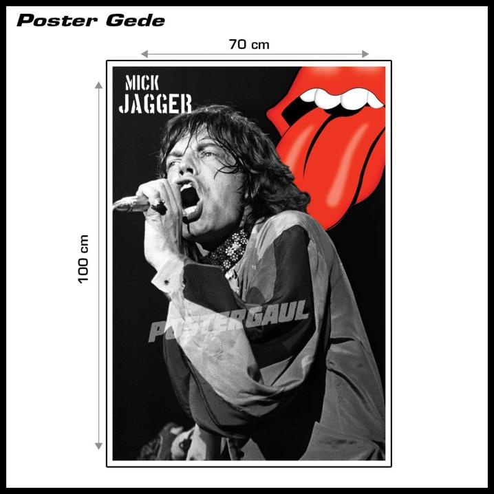 Jual Poster Gede Mic Jagger #050B - Ukuran 70 X 100 Cm | Shopee Indonesia