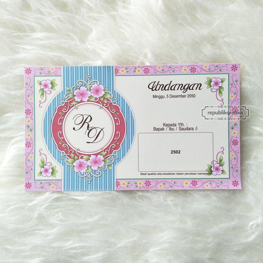 Jual (BANYAK BONUSNYA) UNDANGAN PERNIKAHAN - MODEL ERBA 88202, FREE ...