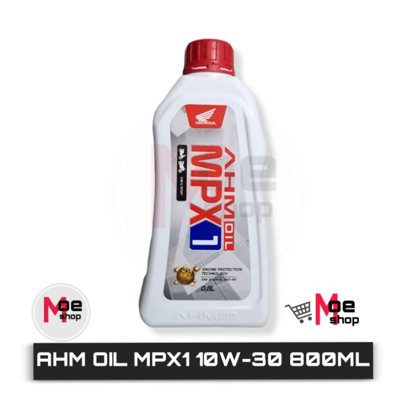 Jual AHM OIL MPX1 10W-30 SL JASO MA 1Liter / AHM OIL MPX1 10W-30 SL JASO MA 800ML | Shopee Indonesia