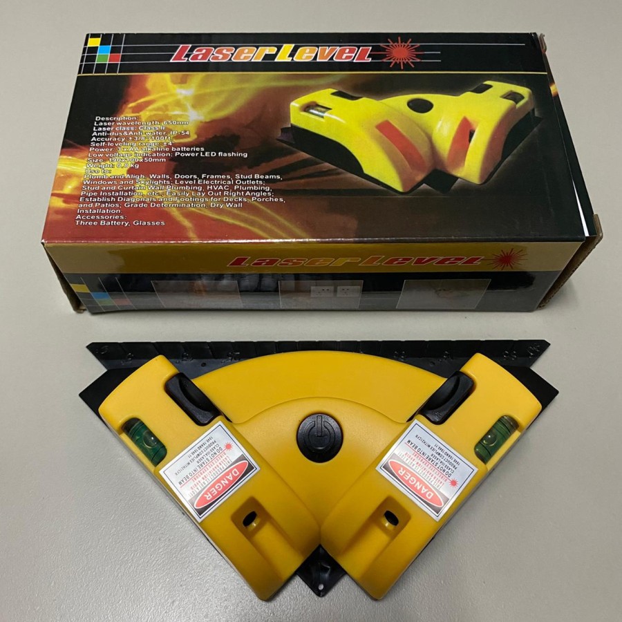 Jual Laser Siku Sudut Leveling 90 Derajat Laser Merah Waterpass Siku ...