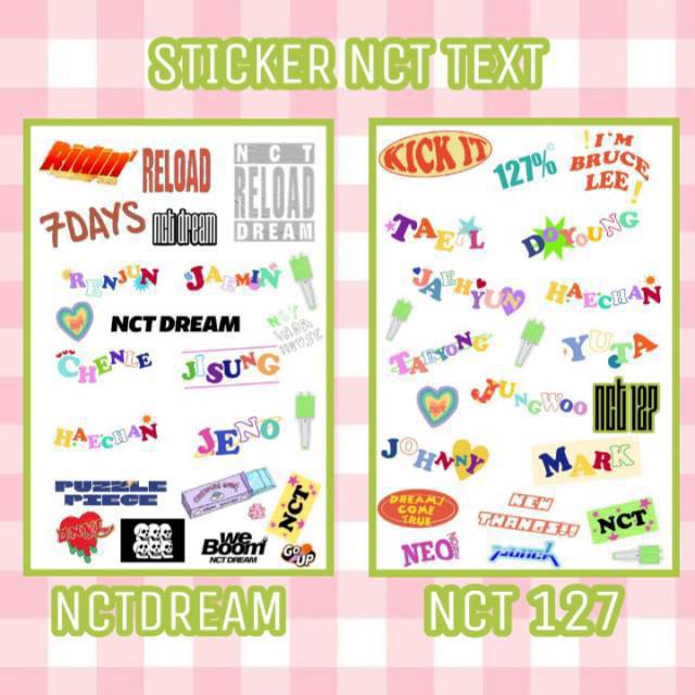 Jual [READY STOCK] STICKER NCT NCT DREAM NCT 127 order min 10ribu ...