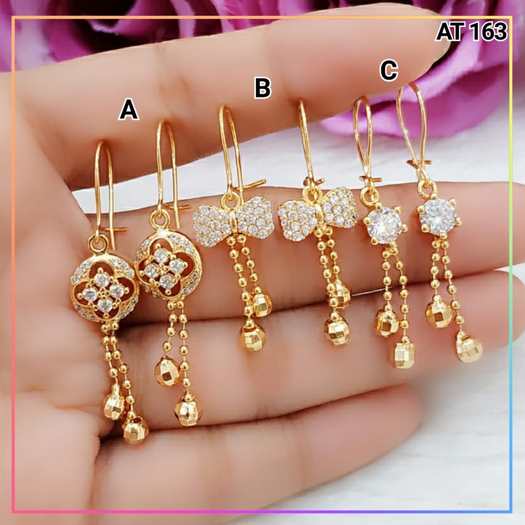Jual AT 163 - Anting Xuping Jurai Mata Satu Merica Simpel Anting Dewasa Perhiasan Emas 18k ...