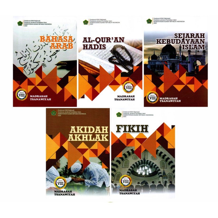 Jual BUKU MTS KEMENAG KELAS 8 VIII SMP AKIDAH AKHLAK, AL-QUR'AN HADIS, BAHASA ARAB, FIKIH, SKI ...