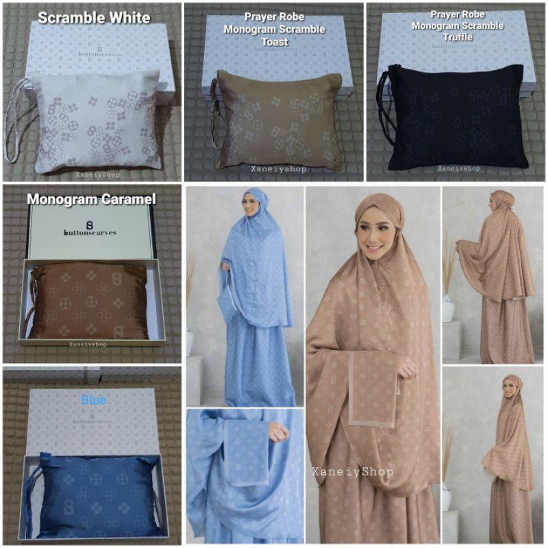 Jual ButtonScarves Monogram & Monogram Scramble Prayer robe READY (NEW ...