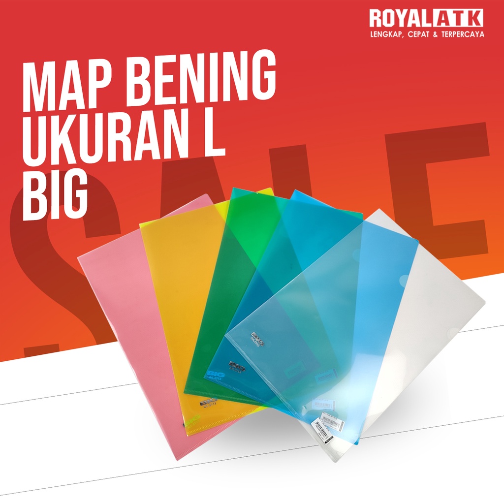 Jual Map L Plastik F4 / Folio 8113 Big / Clear Sleeve / Map Plastik ...