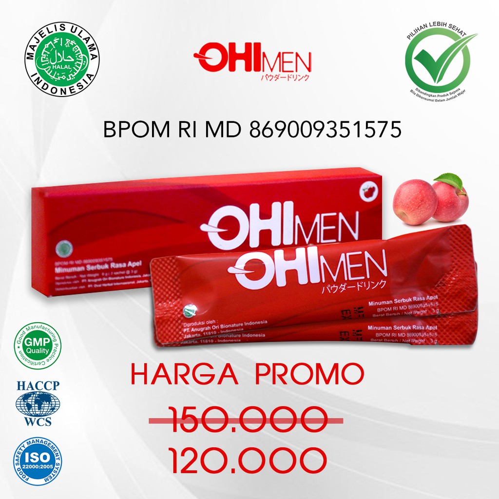 Jual Obat Stamina Pria Dewasa BPOM HALAL OHImen - 2Sachet/Box | Shopee ...