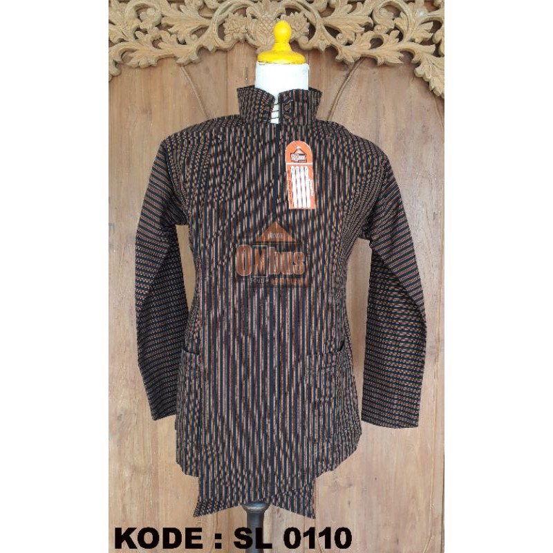 Jual Surjan Lurik Tenun Alusan Kode SL 0110 | Baju Jawa | Baju ...