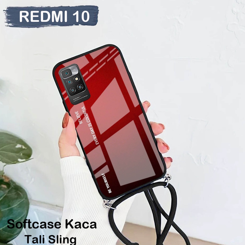 Jual [A27] Softcase Kaca Redmi 10 Tali Sling /Casing Handphone Redmi 10 ...
