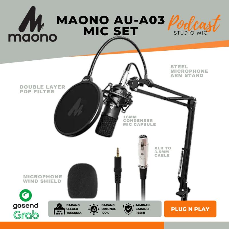 Jual MAONO AU-A03 Microphone Set | Shopee Indonesia