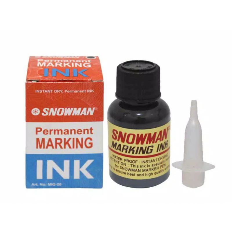 Jual Tinta Spidol / Refill Spidol Snowman Permanent Marking Ink ...