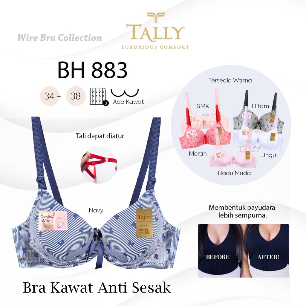 Jual Bh Bra Tally 883 / 1134 (Cup A) Fashion Bra Motif | Bra BUSA ...