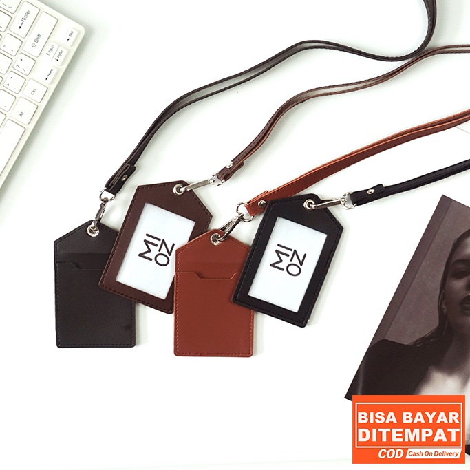 Jual TG176 NAME TAG KULIT/ID CARD TAG/ID CARD HOLDER/LANYARD/KARTU ...