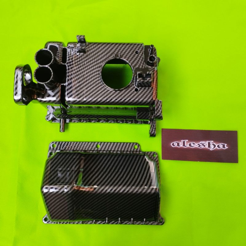 Jual Cover tutup box filter 1 set mio karbu sporty smile soul carbon ...