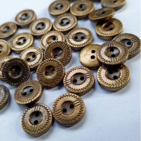 Jual 144 Pcs Kancing baju Unik bakar motif garis ukuran 13 mm 15 mm 18 ...