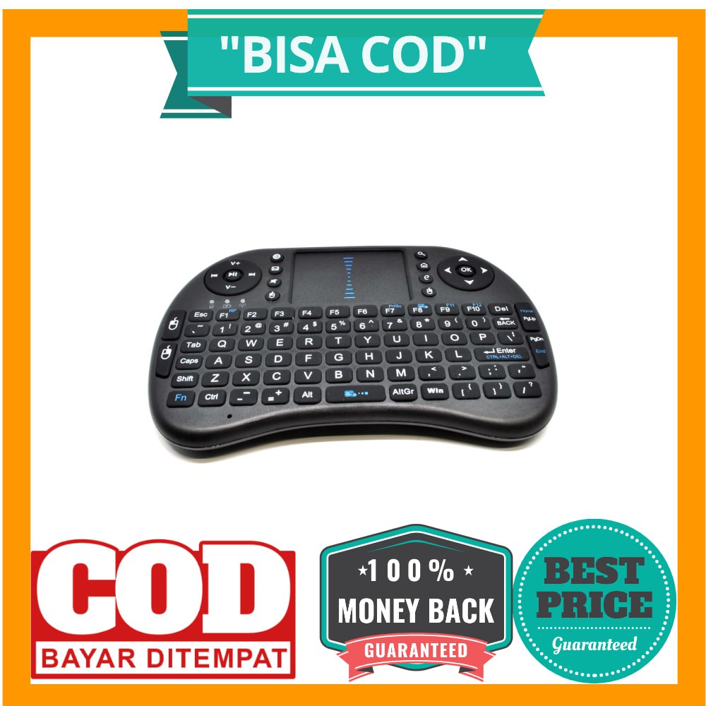 Jual Mini Keyboard Bluetooth Wireless 2.4 Ghz Dengan Touchpad i8 dengan Baterai BL-5C | Shopee ...