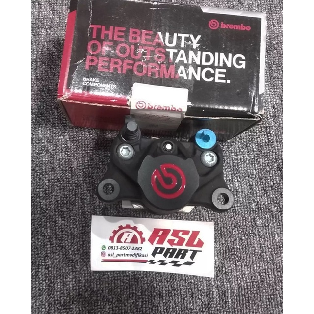 Jual kaliper brembo 2p red logo black original italy | Shopee Indonesia