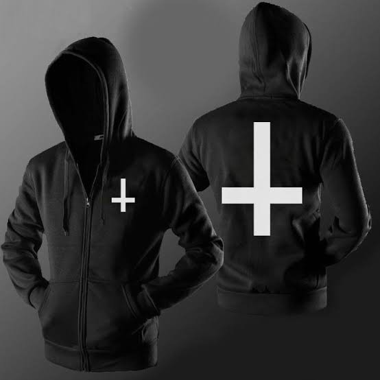 Jual jaket hoodie resleting zipper rohani satanic cross salib terbalik ... Jual jaket hoodie resleting zipper rohani satanic cross salib terbalik ...