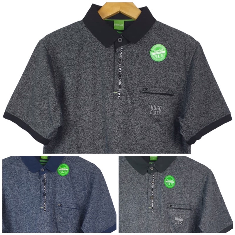 Jual Kaos Kerah Fashion Pria HUGO CLASS Original Poly Bercak Kombinasi ...