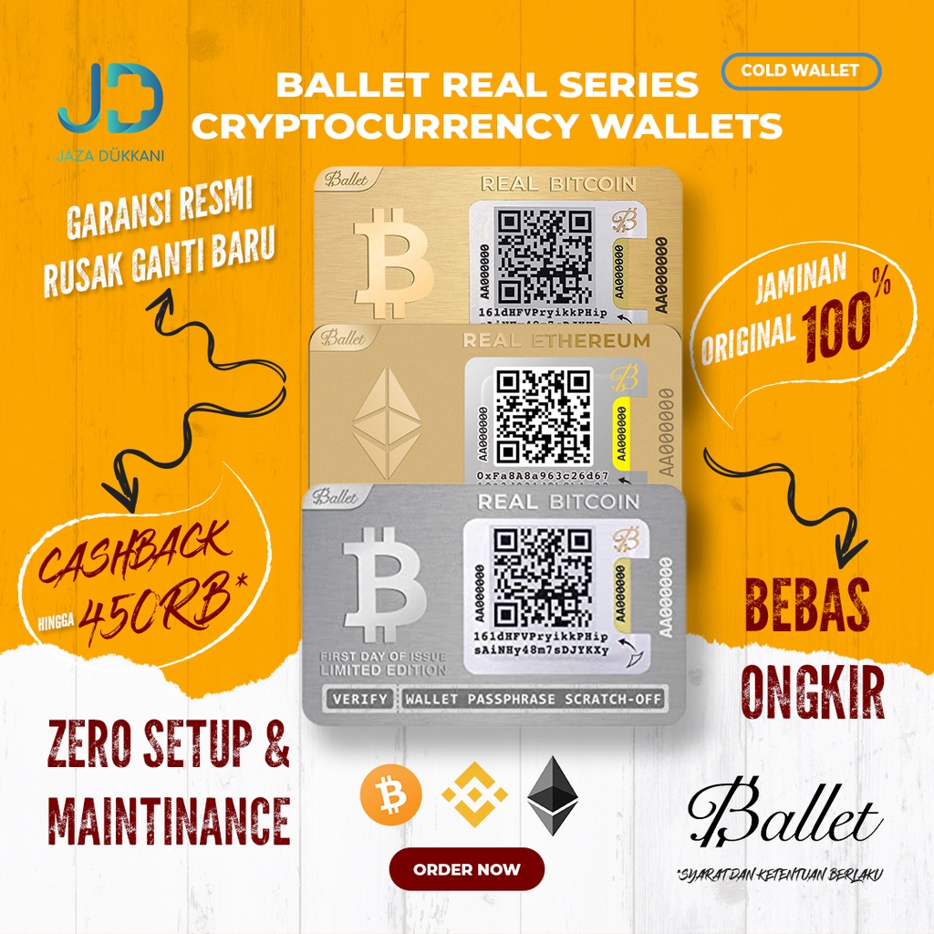 Jual Cold Wallet Ballet REAL Series CryptoCurrency Wallet Terpraktis ...