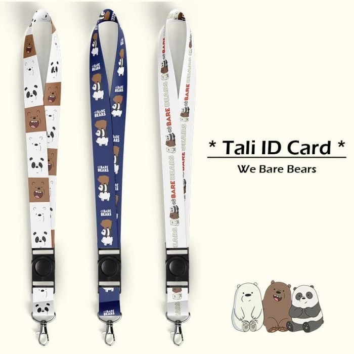 Jual We Bare Bears Strap Lanyard Panjang Keychain Tali ID Card | Shopee ...