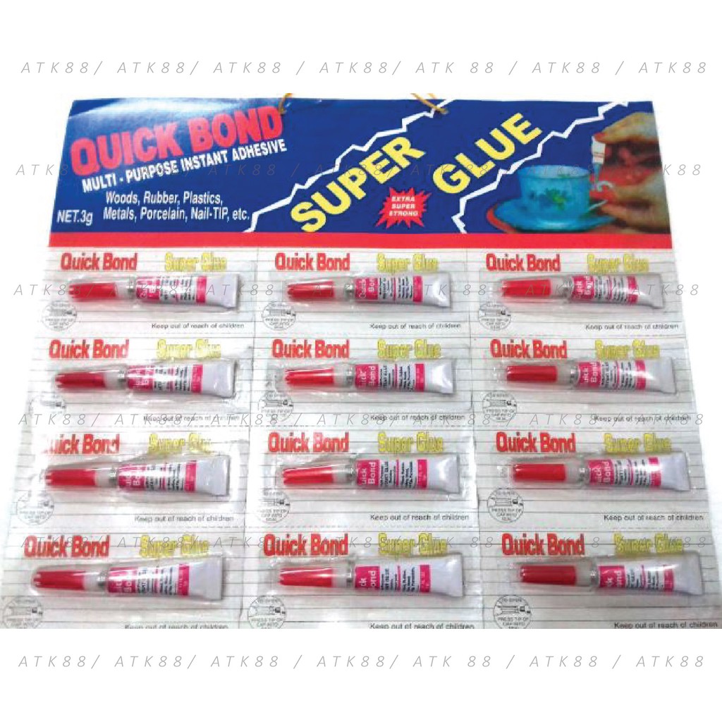 Jual LEM SUPER GLUE MERK QUICK BOND Net 3g | Shopee Indonesia