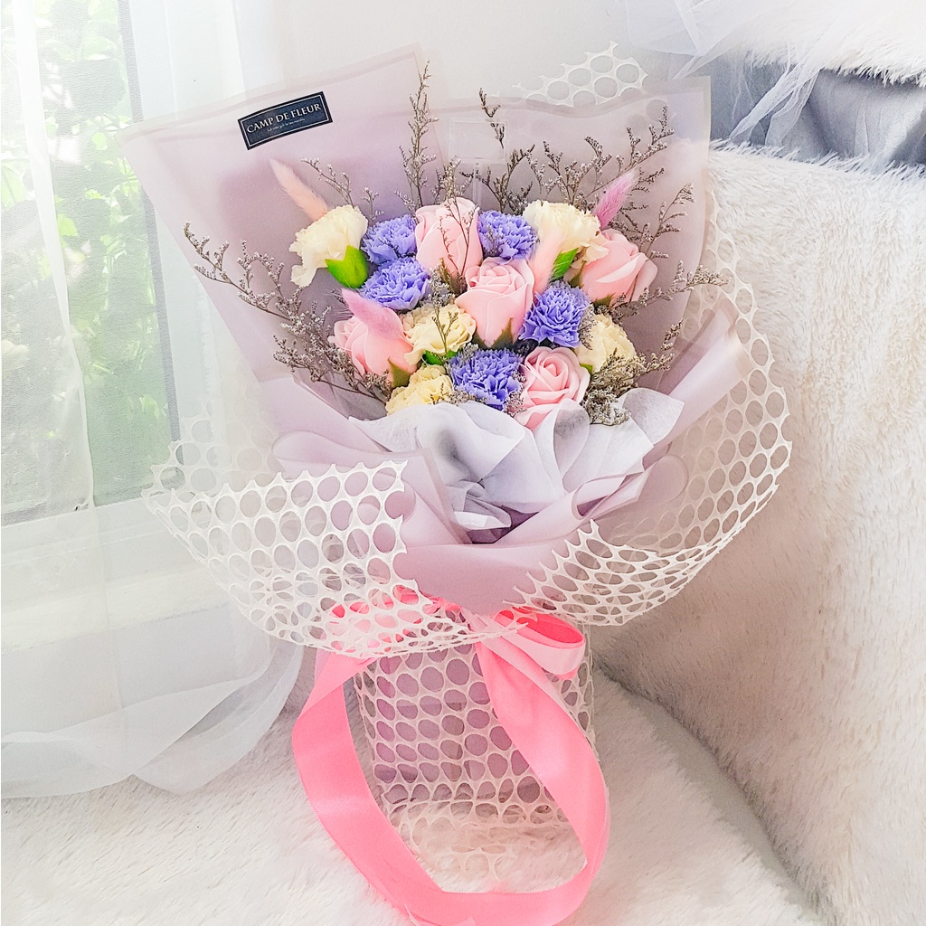 Jual 15stems Soap Flower Bouquet Buket Bunga Sabun Mawar Buket Wisuda ...