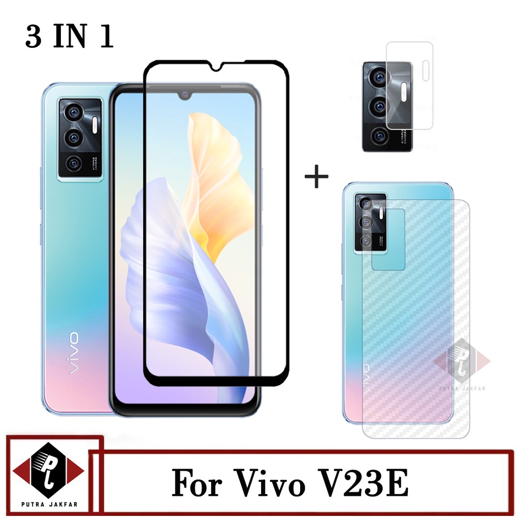 Jual Paket 3in1 Tempered Glass Layar Vivo V23E / V21 2021 Free Tempered ...