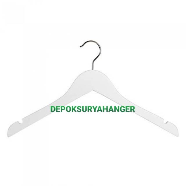 Jual Hanger Kayu Warna Putih Susu Dewasa | Shopee Indonesia