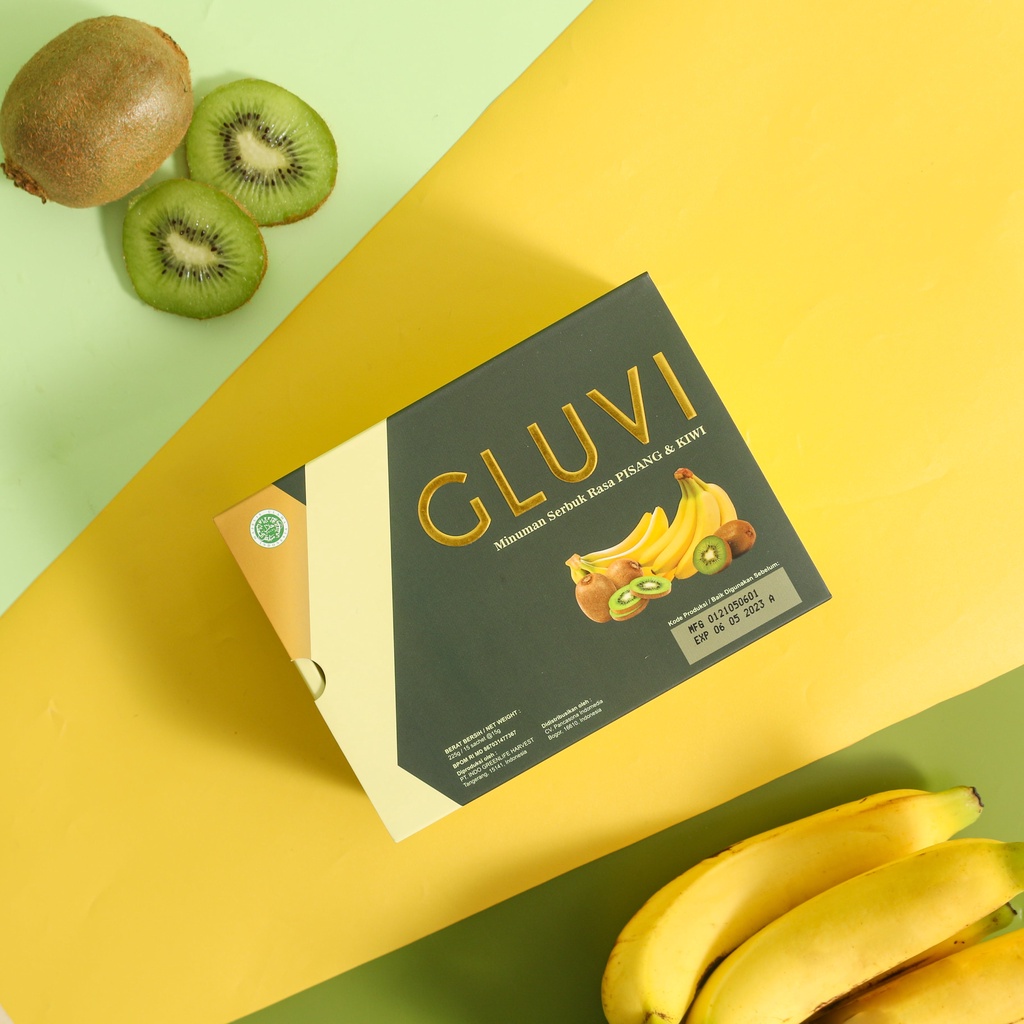 Jual Gluvi | Detox | Penurun Berat Badan Rasa Pisang dan Kiwi (1 Box ...