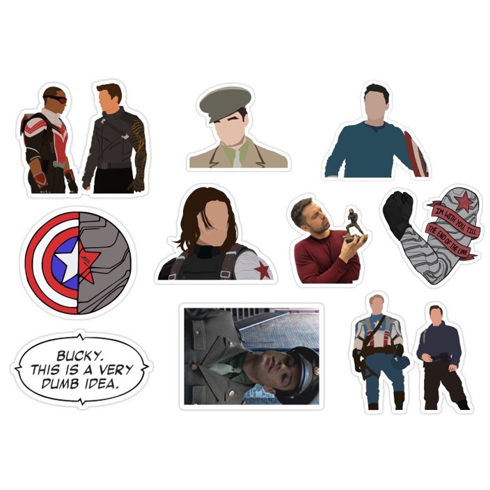 Jual Sticker James "Bucky" Buchanan Barnes, Marvel Winter Soldier ...