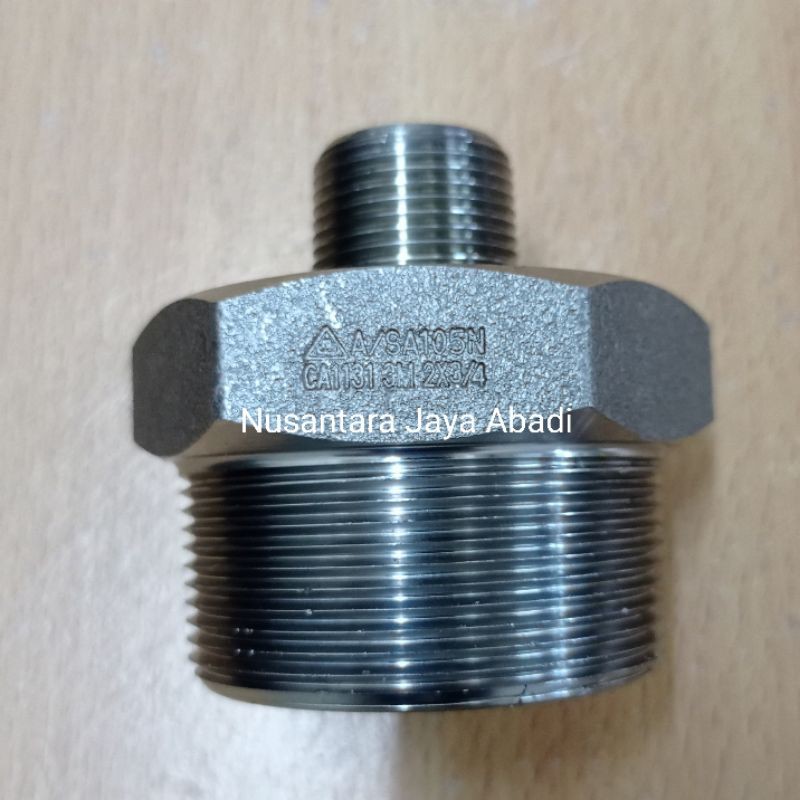 Jual Double Nepel Reducer Besi A105 NPT 3000 Psi 2 x 3/4 " inchi ...