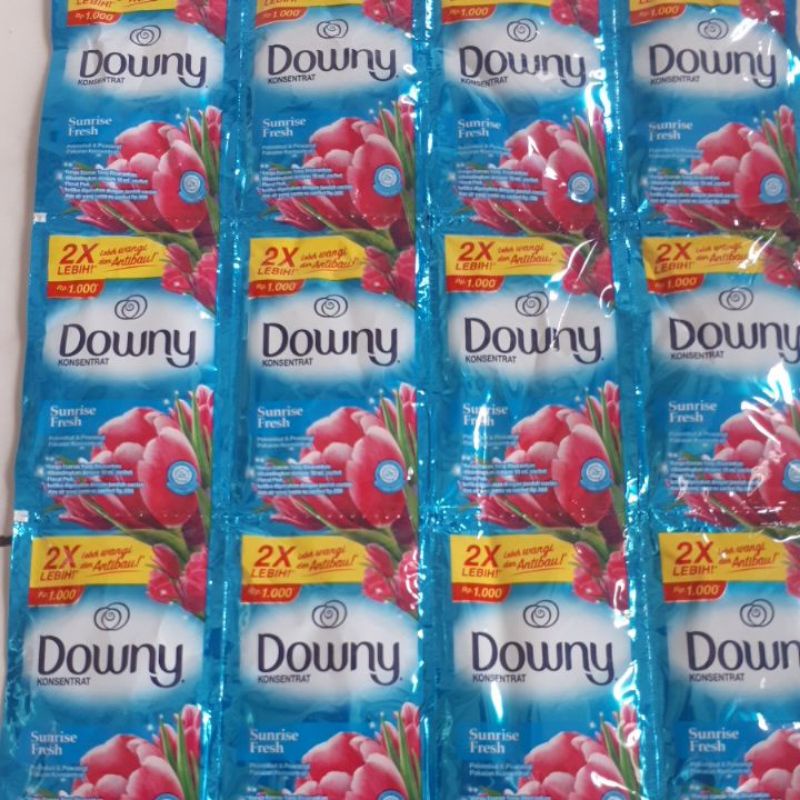 Jual Downy pelembut & pewangi pakaian Sunrise fresh 20ml kemasan sachet ...