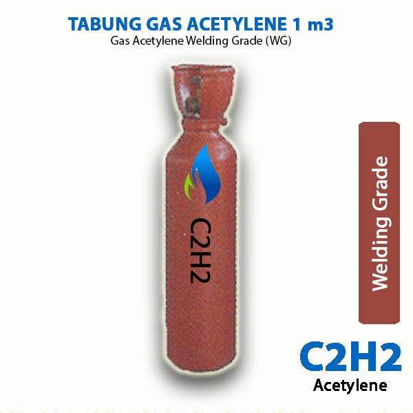 Jual Las | Tabung Gas Acetylene 1 M3 - Welding Grade | Shopee Indonesia