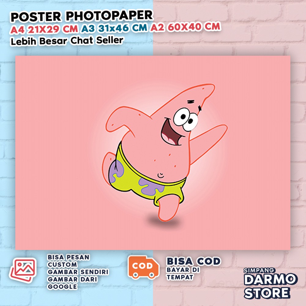 Jual Poster Spongebob Squarepants Kartun Terbaru Patrick Squid Ward ...
