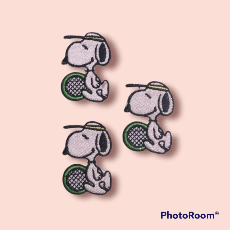 Jual Iron patch Snoopy Play Badminton | Shopee Indonesia
