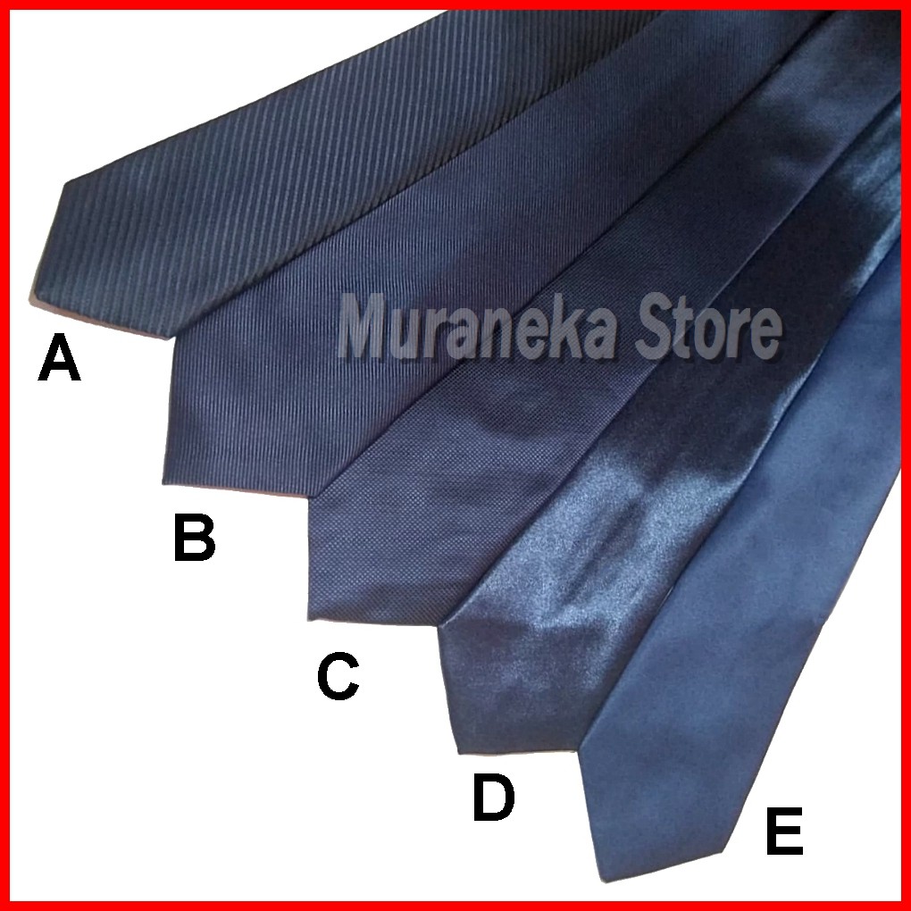 Jual Dasi Formal Pria Biru Dongker Navy Salur Dewasa Garis Polos 8 cm ...