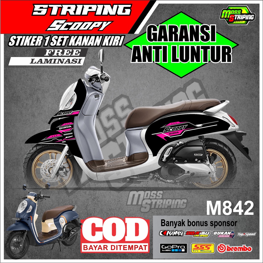 Jual STRIPING SCOOPY NEW 2021 2022 - Sticker Striping Variasi list ...