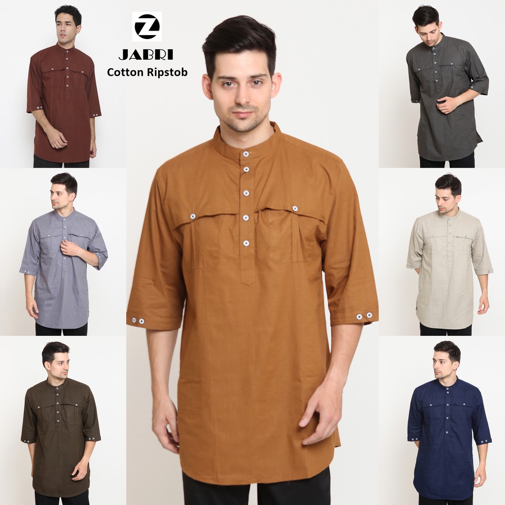 Jual Baju Koko Gamis Muslim Pria By Zayidan Jabri Series - Navy ...