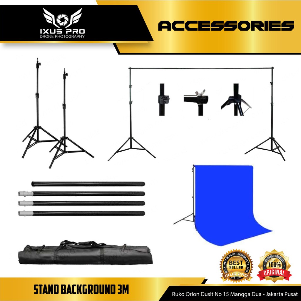 Jual Tiang Background Photo Studio Kit Indoor Photography - Stand ...