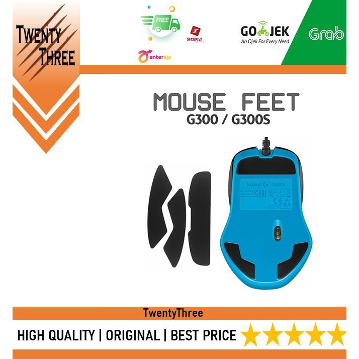 Jual Mouse Feet Logitech G300 G300S Alas Kaki Rubber Replacement ...