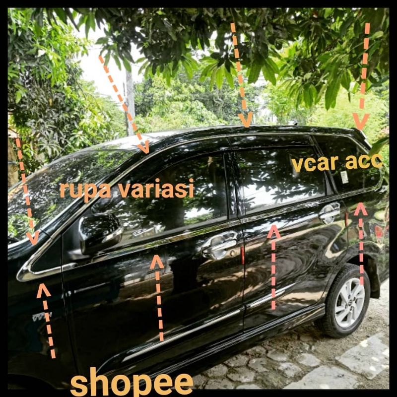 Jual Lis list kaca samping pelipit pintu toyota all new Avanza / Xenia ...