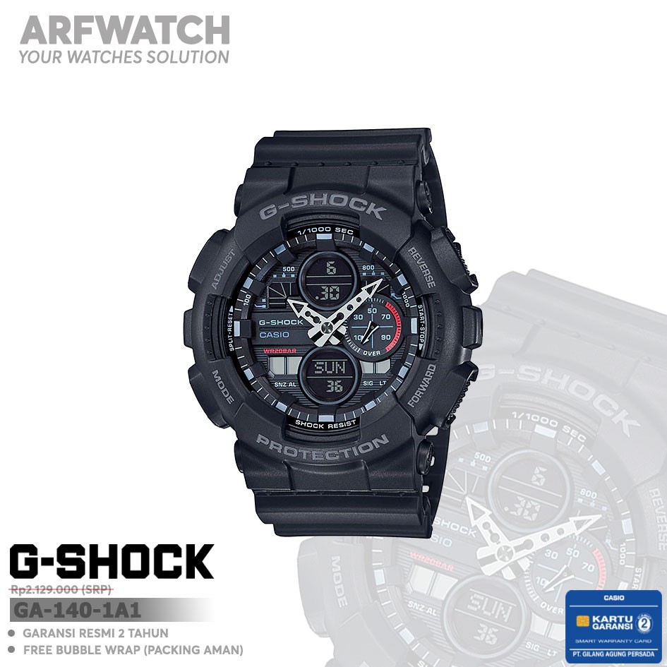 Jual Casio G-Shock GA-140-1A1 / GA-140-1A1DR Original | Shopee Indonesia
