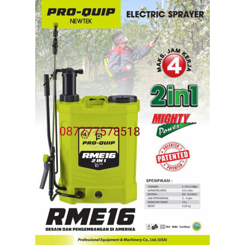 Jual Sprayer Pro Quip RME 16. Alat Semprot Hama Sprayer Disinfektan ...
