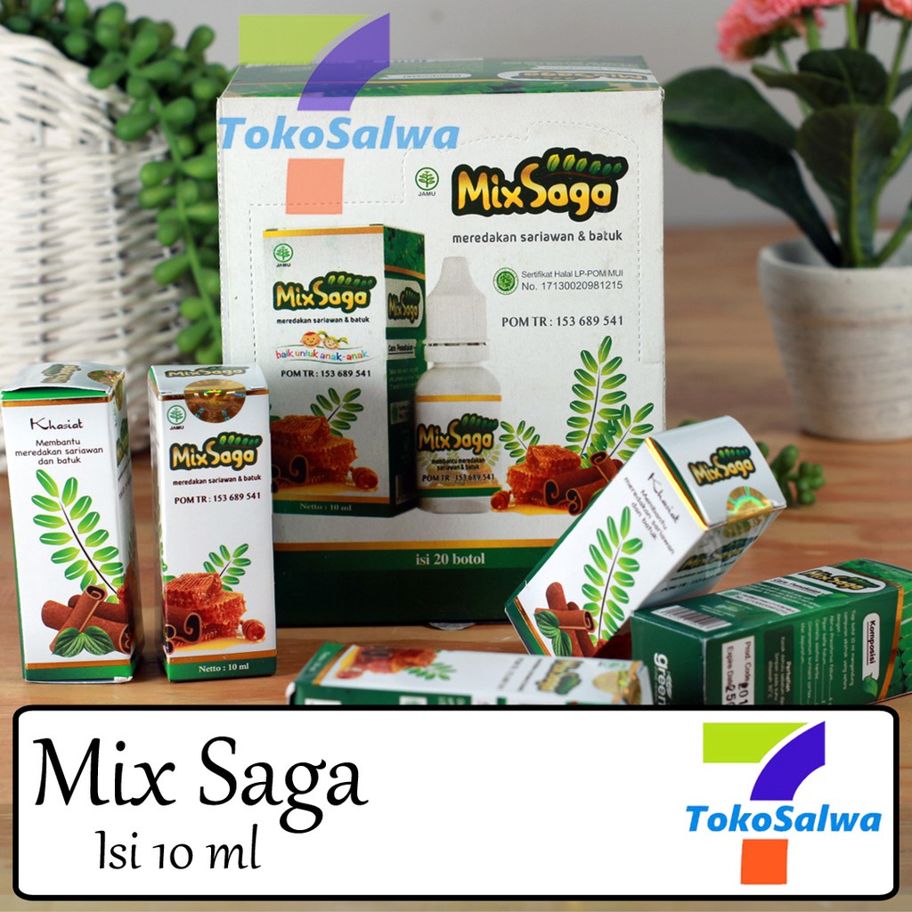 Jual TETES MIX SAGA OBAT BATUK DAN SARIAWAN 10 ML | Shopee Indonesia