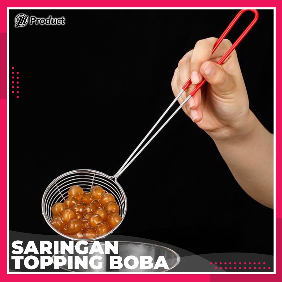 Jual Saringan Boba Bubble Tea Sendok Topping Minuman Stainless Steel ...
