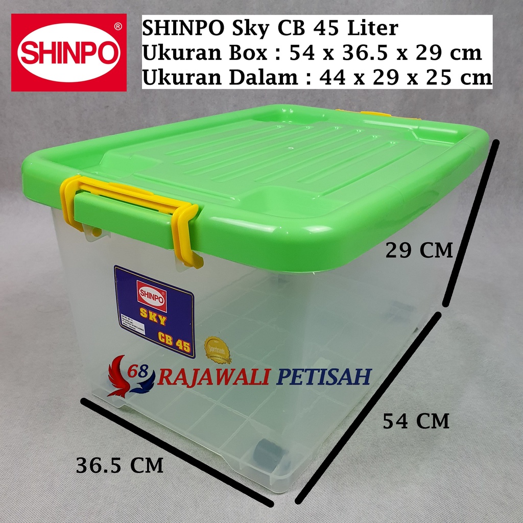Jual Shinpo SKY CB 45 Liter | Container Box Roda Transparan | Ukuran 54 ...